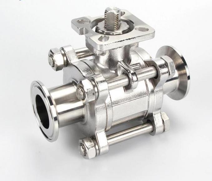 DN10~DN100 1 1/4in Stainless Steel Sanitary Valves Three Piece Ball Valve